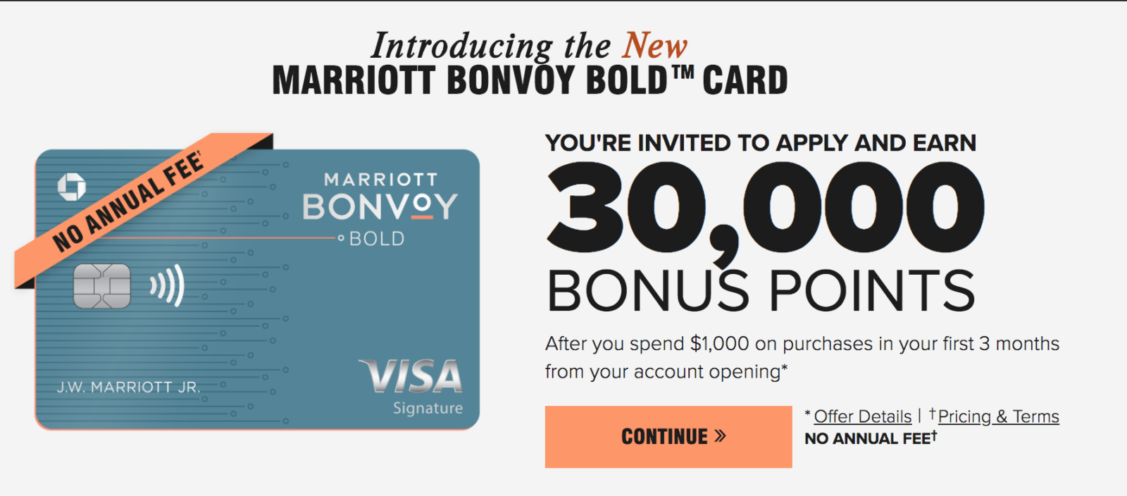 Marriott Bonvoy Bold: Brand New No Annual Fee Credit Card
